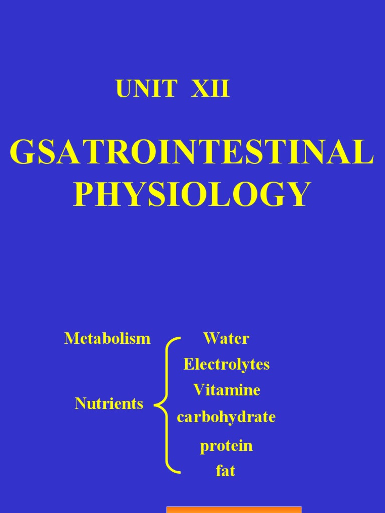 Gastrointestinal Physiology | Download Free PDF | Stomach ...