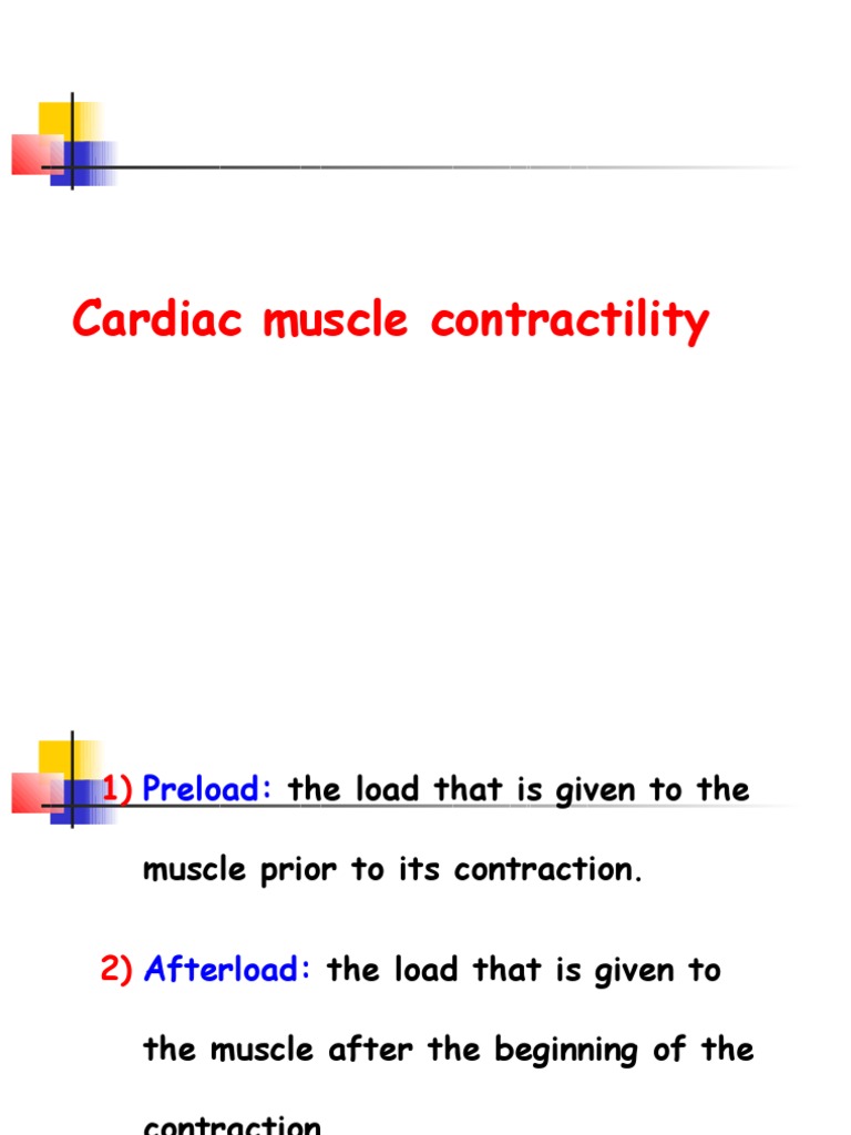 Preload and Afterload | PDF | Heart | Physiology