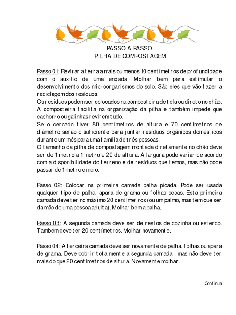 Guia Prático de Compostagem Doméstica | PDF | Umidade | Desperdício