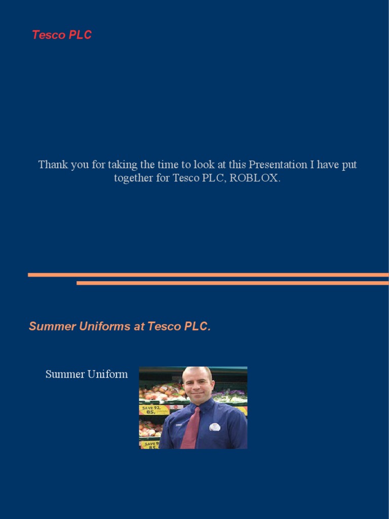Tesco PLC Uniforms and Store Plans | PDF