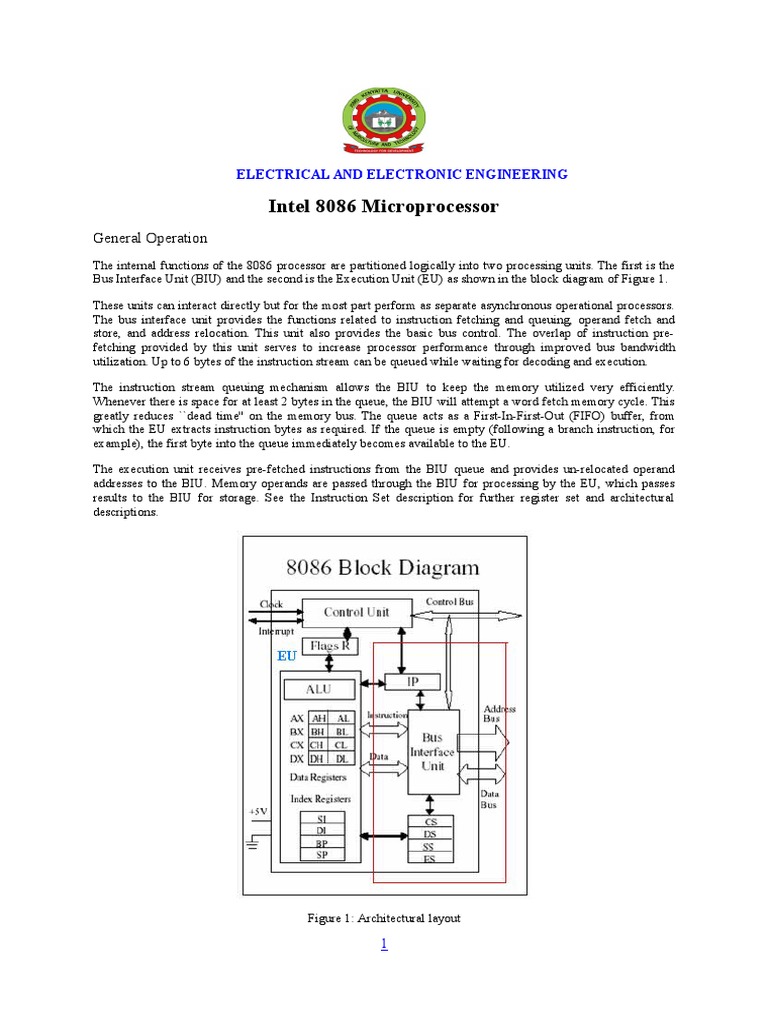 Intel 8086 Microprocessor | PDF | Instruction Set | Central Processing Unit