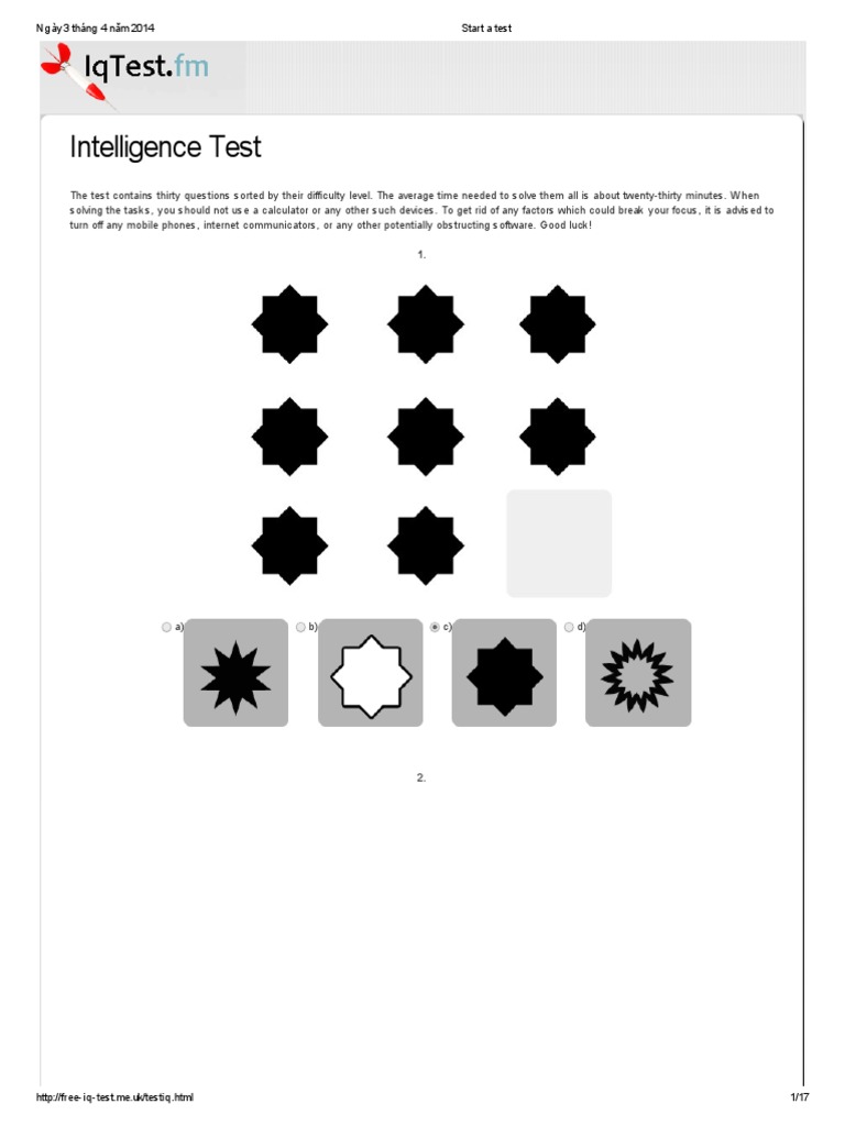 IQ Test | PDF