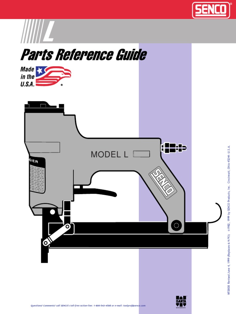 Senco Model L Stapler Parts | PDF | Machines | Mechanical Engineering