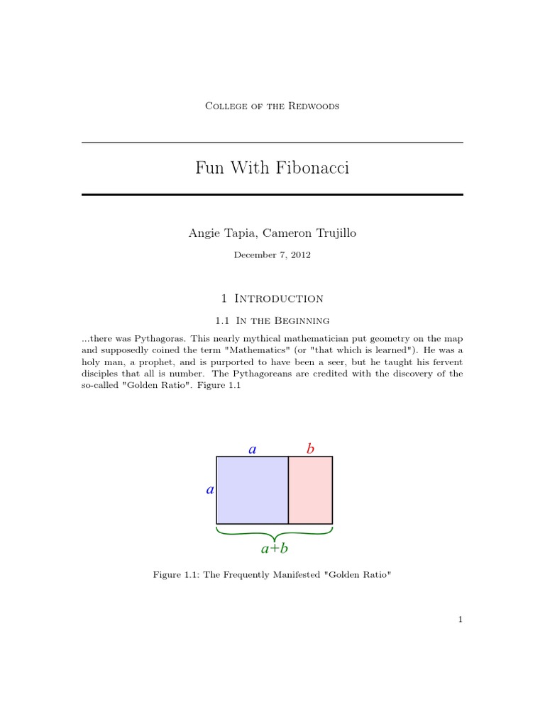 Fun With Fibonacci | PDF | Eigenvalues And Eigenvectors | Matrix (Mathematics)