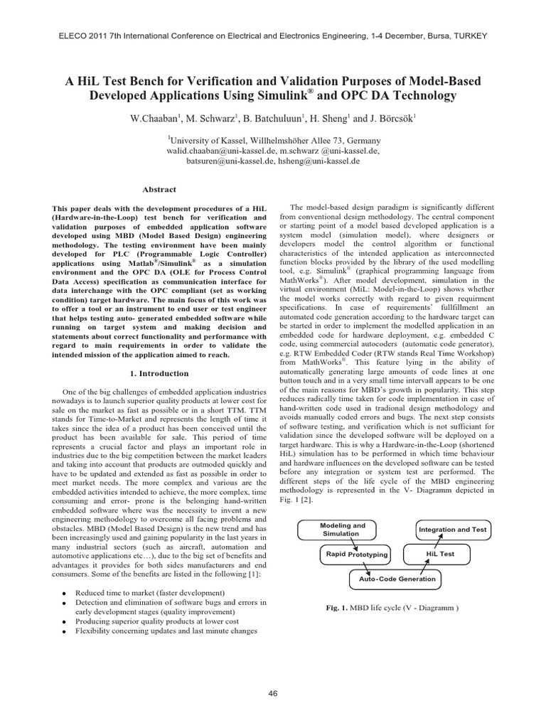 2011 - A HiL Test Bench For Verification and Validation Purposes of ...