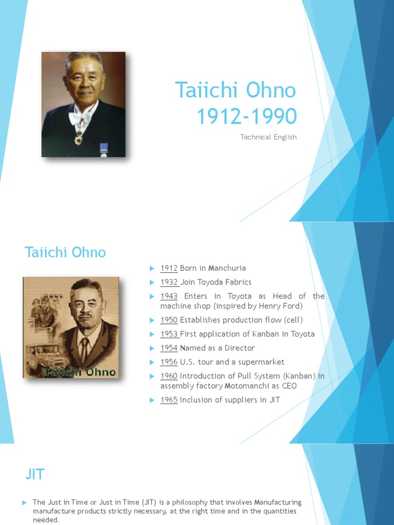Taiichi Ohno: The Father of the Toyota Production System and His ...