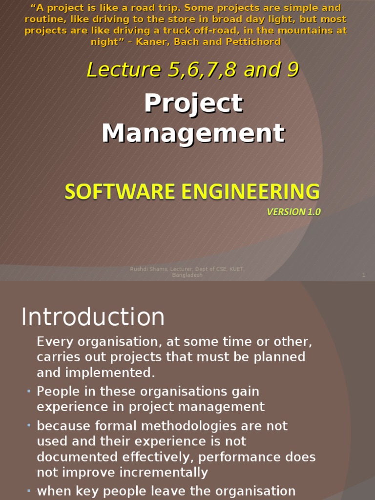 L5 L6 L7 L8 L9 - Project Management | PDF | Risk | Risk Management