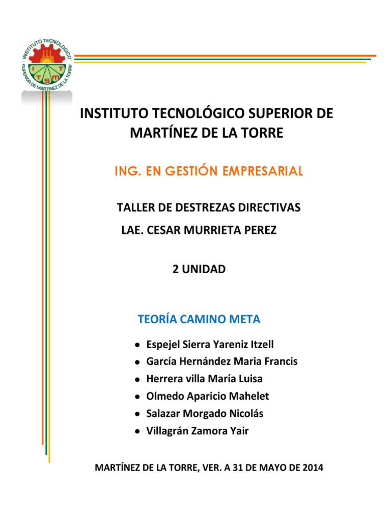 Teoria Camino Meta | PDF | Grupo de trabajo | Liderazgo