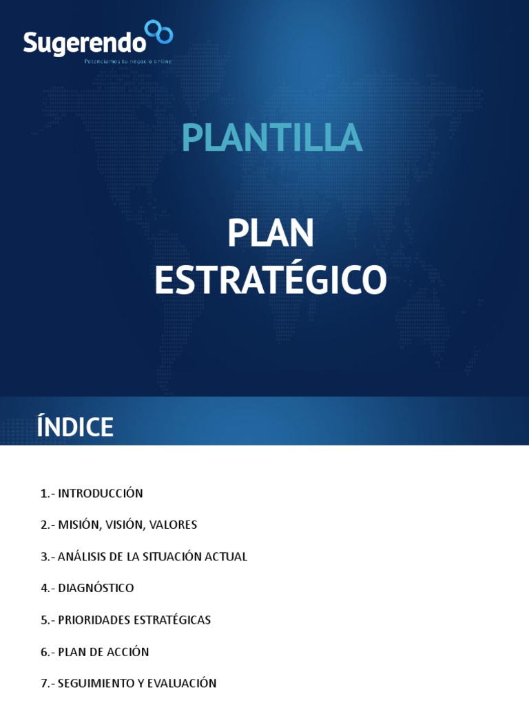 Plantilla Plan Estrategico | PDF | Mercado (economía) | Ciencias económicas