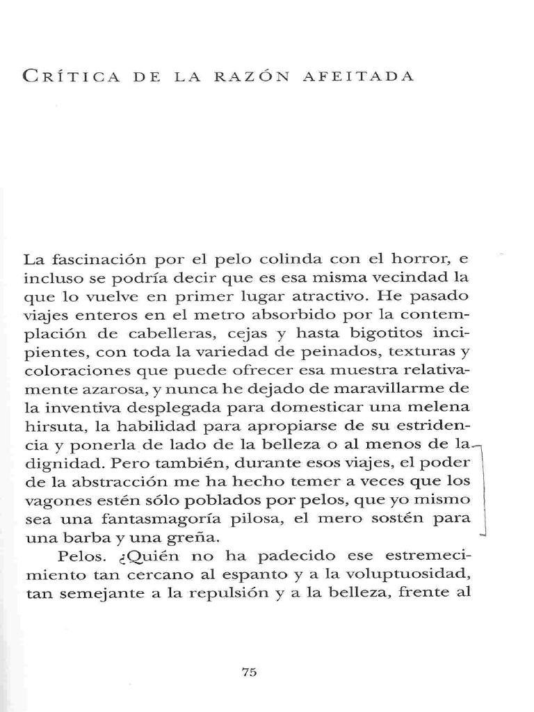 Amara, Luigi - Crítica de La Razón Afeitada | PDF