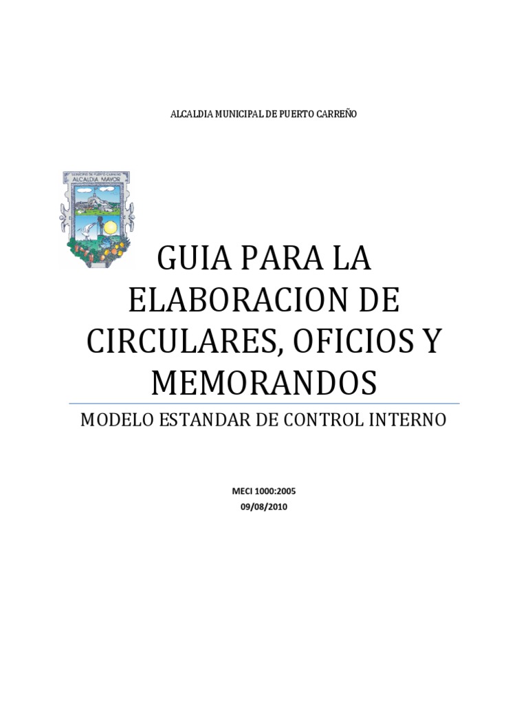 Guía para Circulars y Oficios en Alcaldía | PDF | Alcalde | Colombia