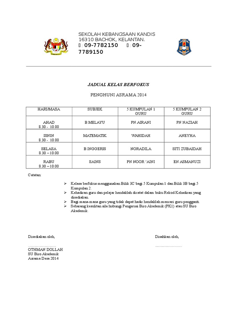 Contoh Surat Rasmi | PDF