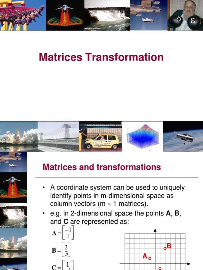 Matrices Transformation | PDF | Matrix (Mathematics) | Functions And ...