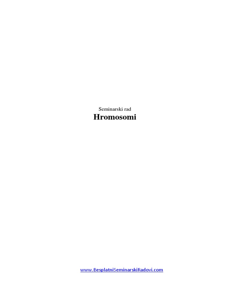 Hromosomi | PDF