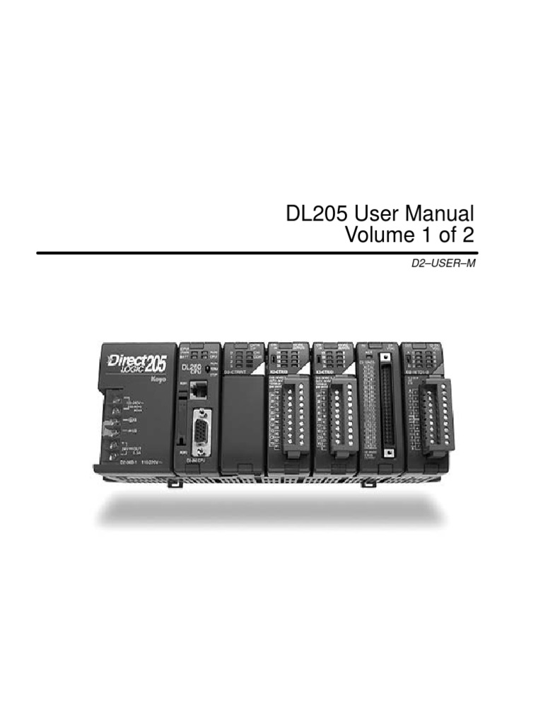 DL205 User Manual Vol1 | PDF | Programmable Logic Controller | Input/Output