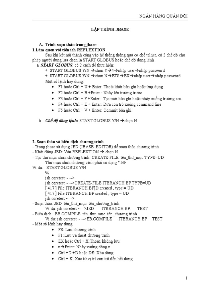 Lap Trinh Jbase | PDF