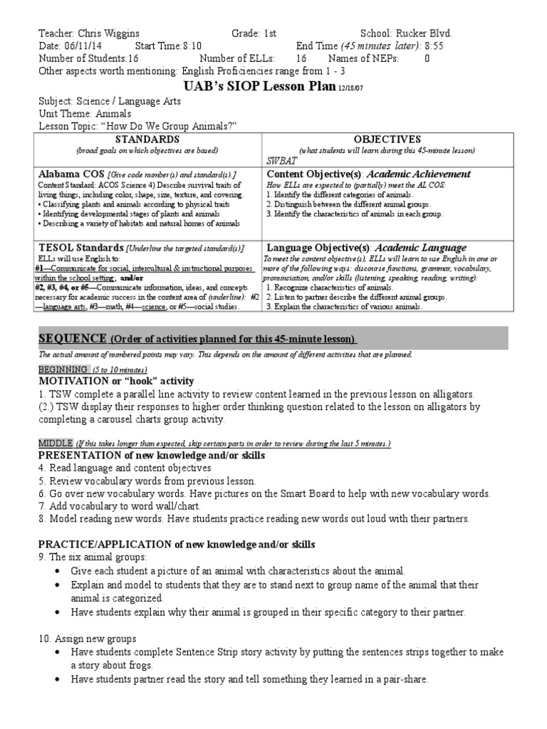 Science Lesson 2 | PDF | Languages | Language Arts & Discipline