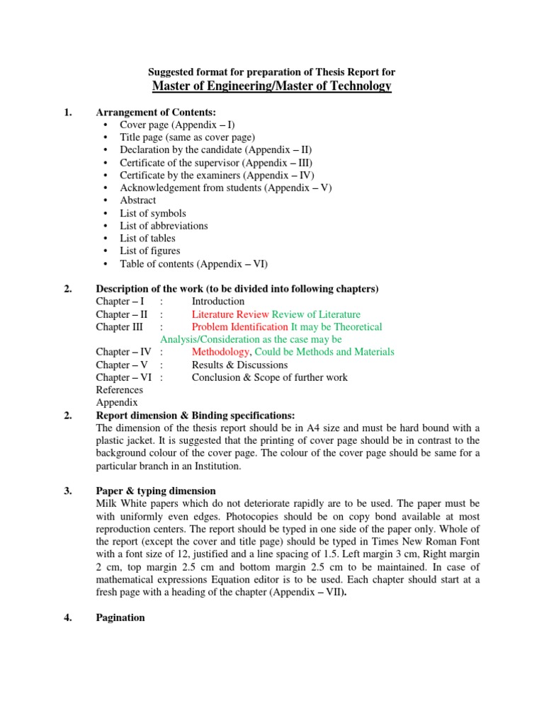 Master of Engineering/Master of Technology: Suggested Format For ...