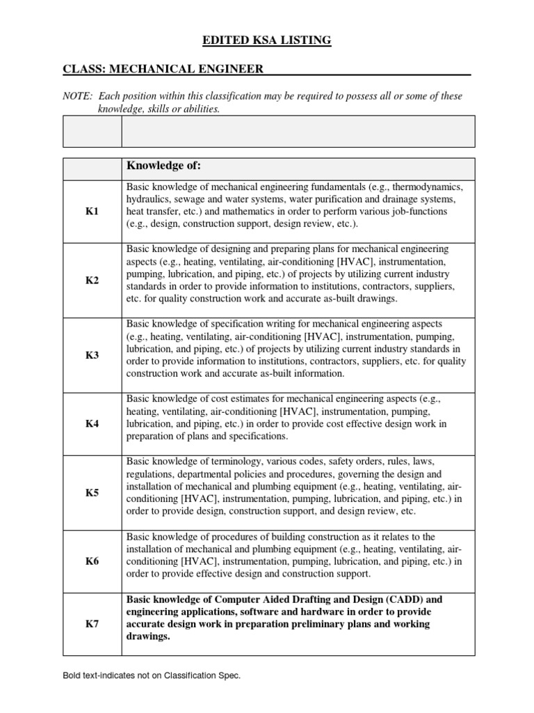 Mechanical Engineer Skill | Download Free PDF | Hvac | Mechanical ...