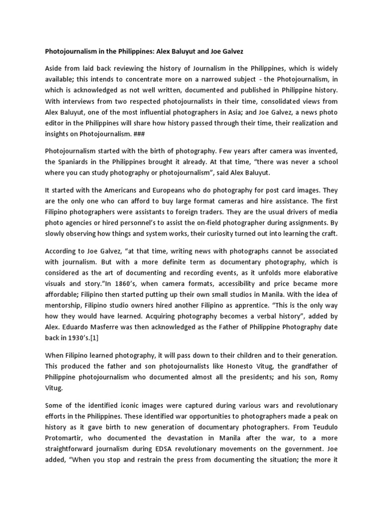 History of PHotojournalism | PDF