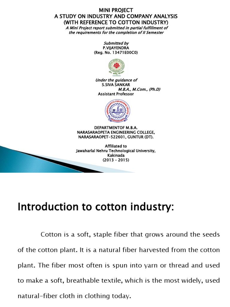 Cotton | PDF | Cotton Mill | Cotton