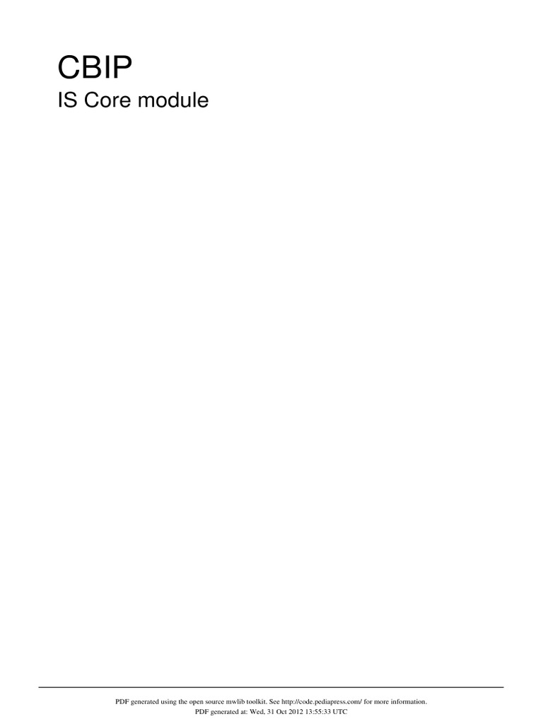 CBIP IS Core - Same Stuff PDF | PDF