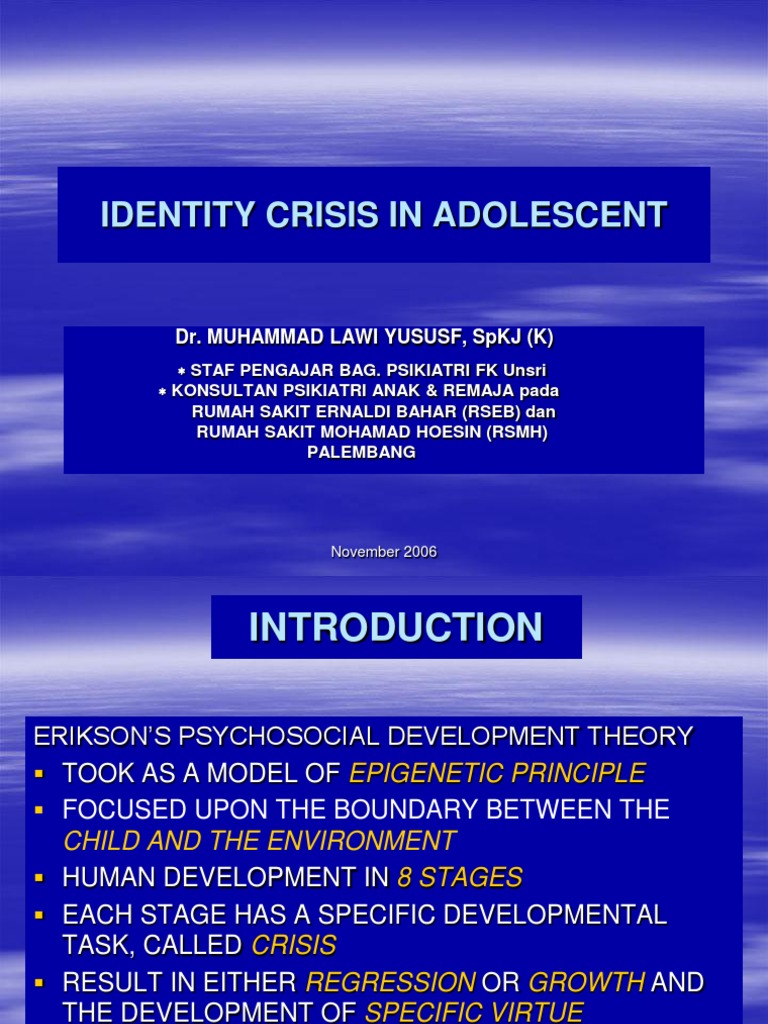 Identity Crisis in Adolescent | PDF | Identity (Social Science ...