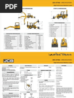 JCB 3DX Specifications Sheet | PDF | Loader (Equipment) | Transmission (Mechanics)