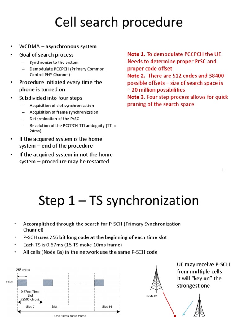 UMTS Cell Search Procedure | PDF