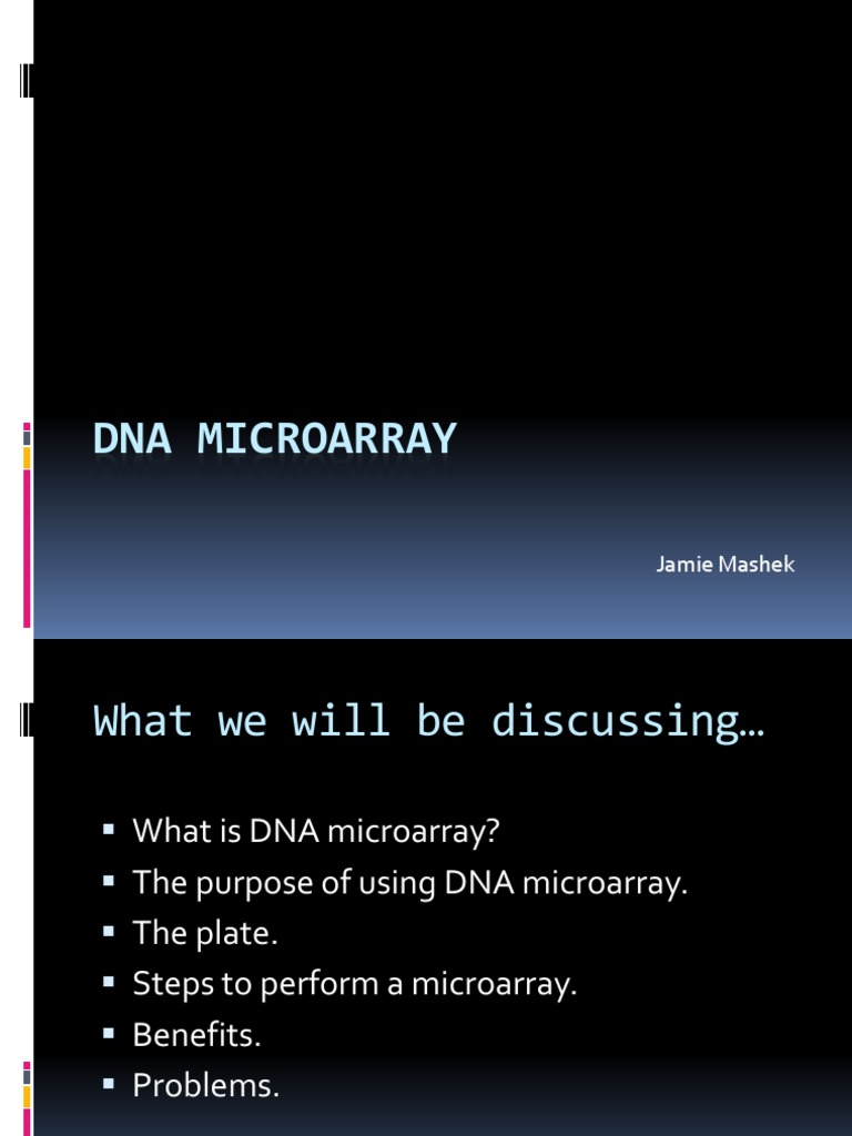 DNA Microarray | PDF | Dna Microarray | Biochemistry