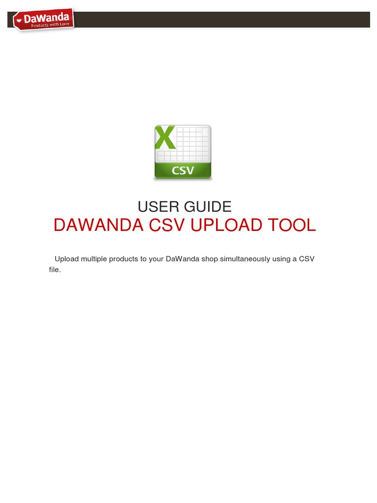 DaWanda CSV Upload Tool v1. 5 | PDF | Comma Separated Values | File Format