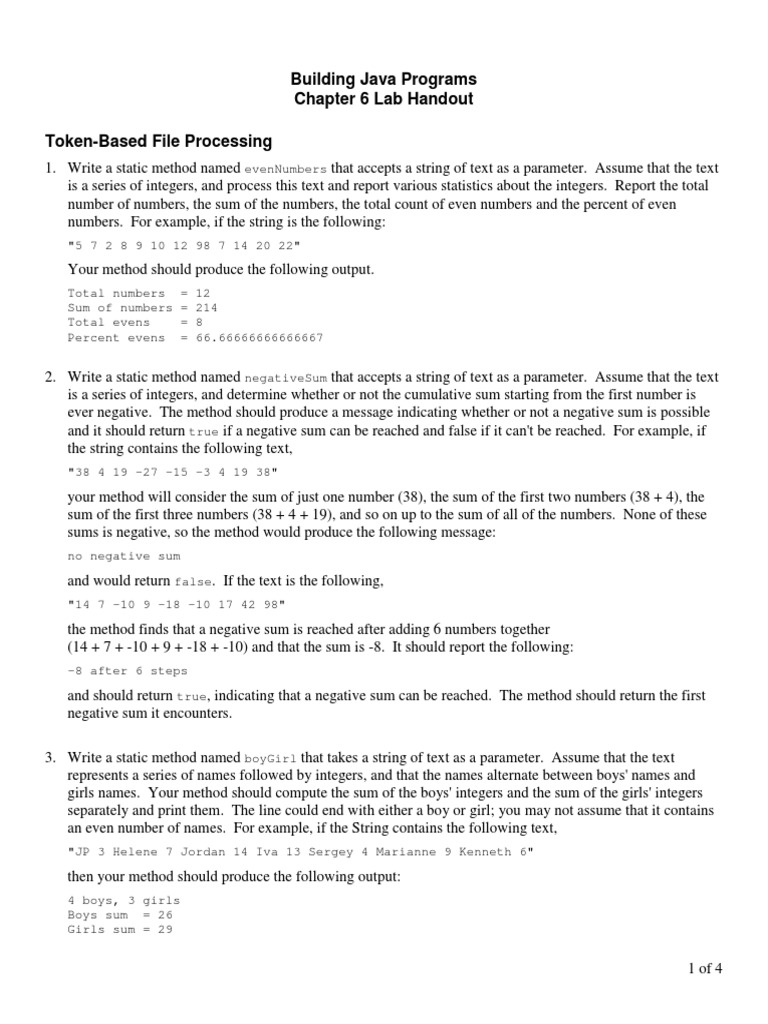 Lab 6 Pdf Method Computer Programming Parameter Computer Programming