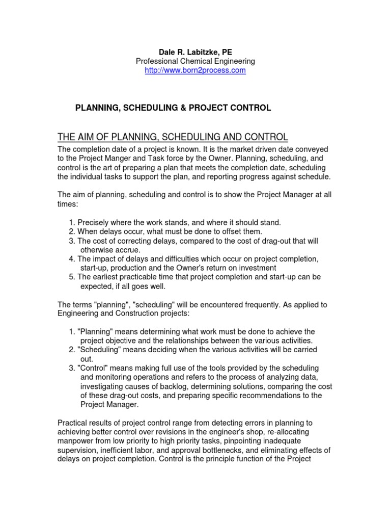 Project Control | PDF | General Contractor | Project Management