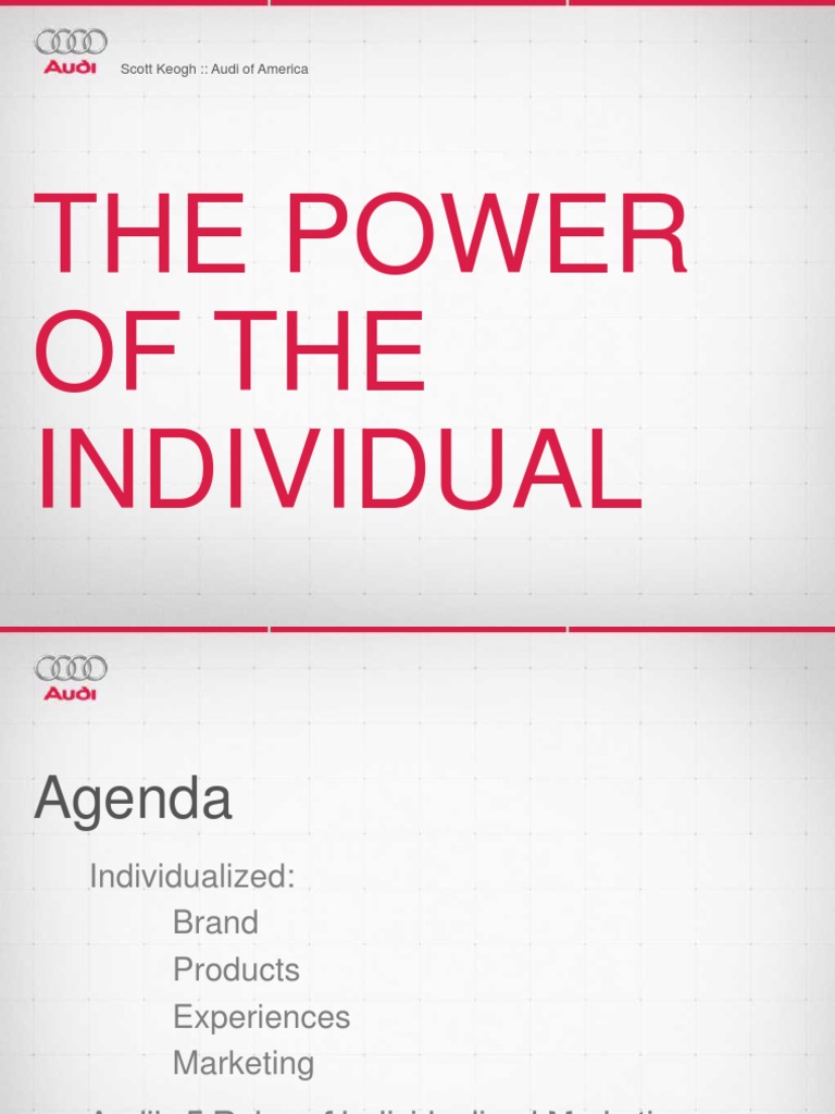 The Power of The Individual: Scott Keogh:: Audi of America | PDF ...