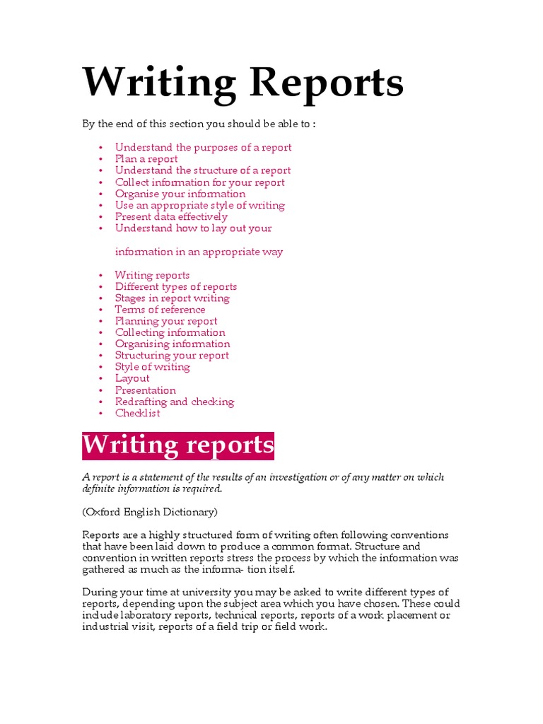😎 How should a report be written. Clinical Practice Guidelines ...