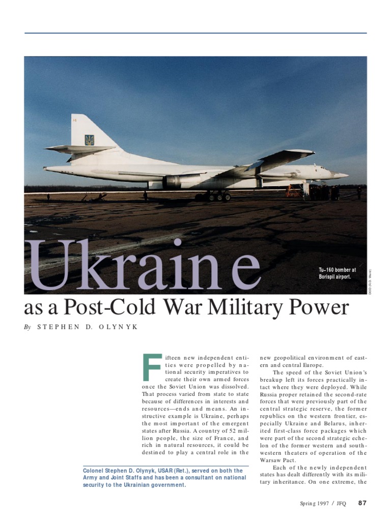 Ukraine: As A Post-Cold War Military Power | PDF | Ukraine | Soviet Union