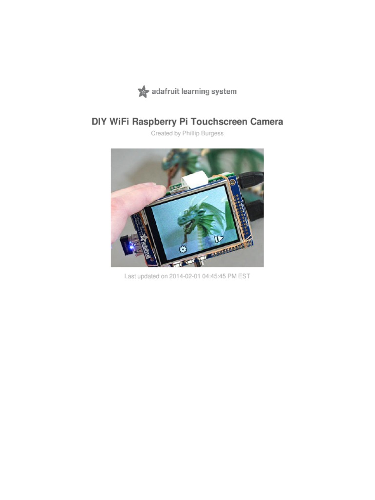 Diy Wifi Raspberry Pi Touch Cam | PDF | Raspberry Pi | Booting