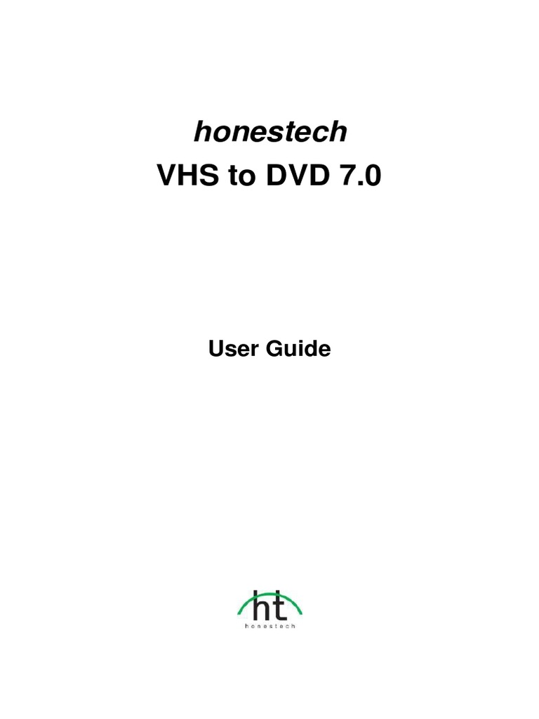 VHS To DVD 7.0: Honestech | PDF | License | Dvd