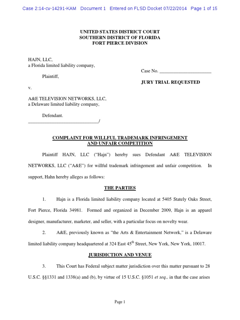 United States District Court Southern District of Florida Fort Pierce ...