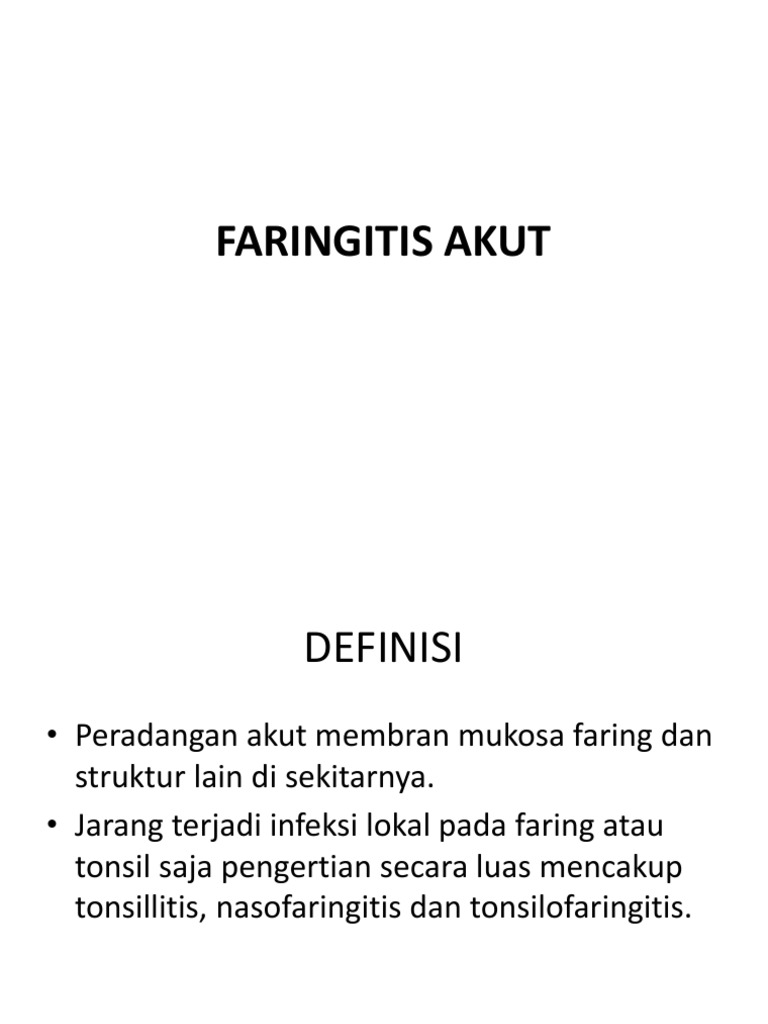 Faringitis Akut | PDF