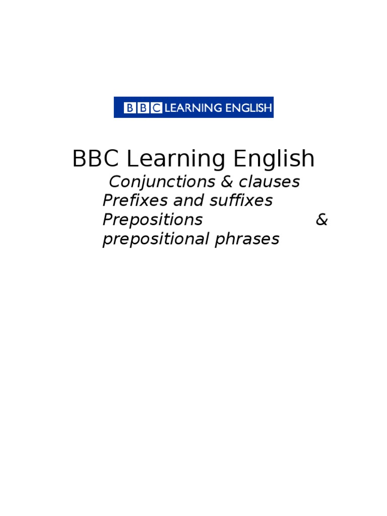 BBC Learning English | PDF | Adverb | Sentence (Linguistics)