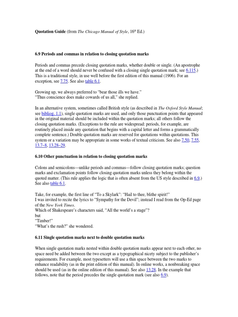 Quotation Guide | PDF | Quotation Mark | Comma