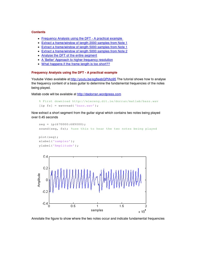 DFT Frequency Resolution Tutorial | PDF | Spectral Density | Discrete ...