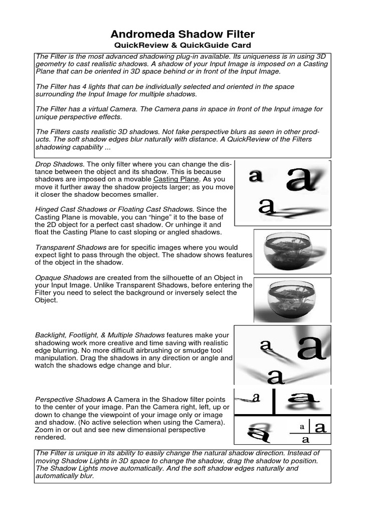 Shadow Quick Guide | PDF | Shadow | Adobe Photoshop