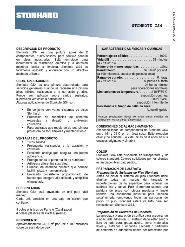 Stonkote GS4 | PDF | Pintar | Corrosión