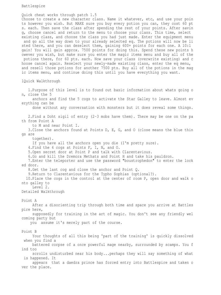 An Elder Scrolls Legend, Battlespire | PDF | Nature | Leisure