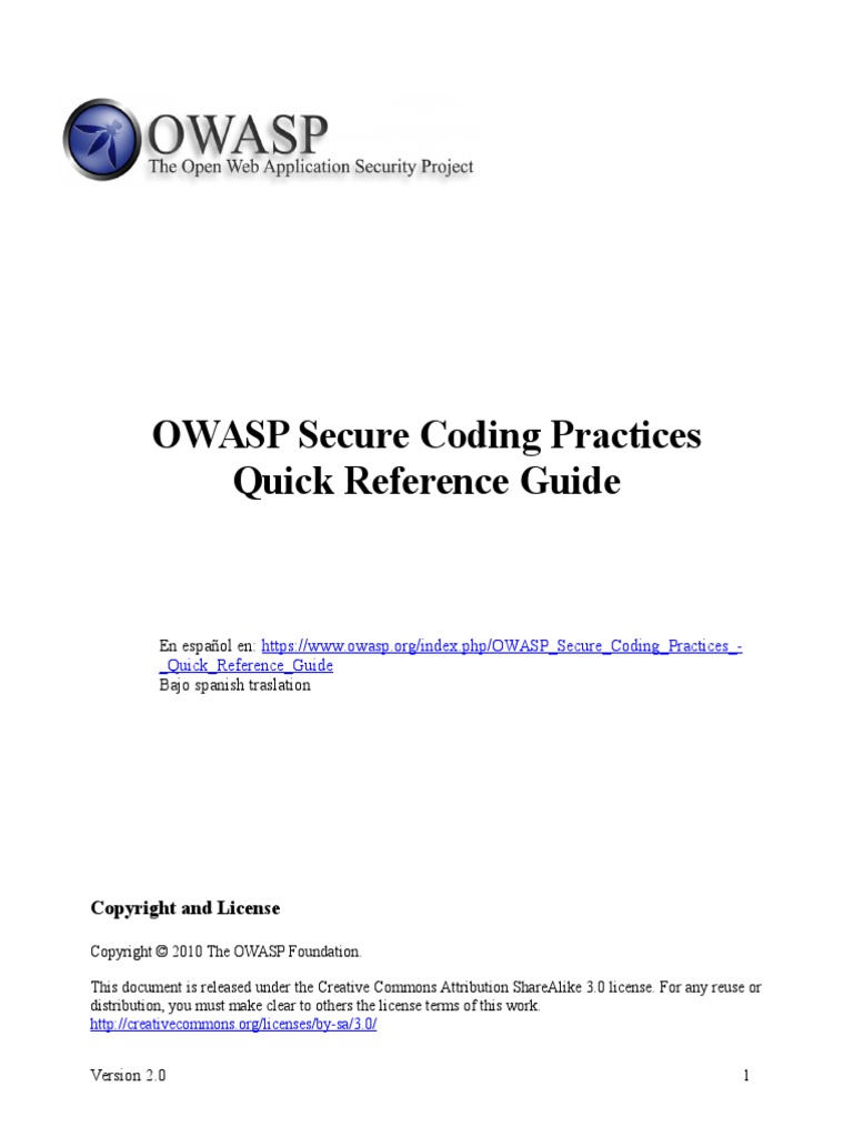 OWASP Guia de Referencia Rápida | PDF | Authentication | Access Control
