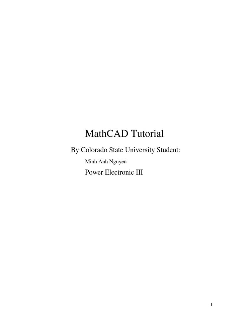 Mathcad Tutorial Corto | PDF | Matrix (Mathematics) | Array Data Structure