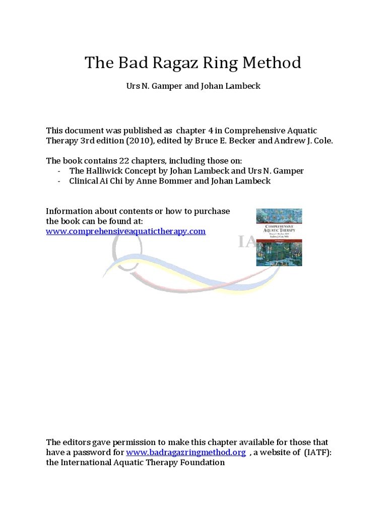 Bad Ragaz Ring Method Gamper Lambeck Chapter 4 Comp Aq Th (2010 ...