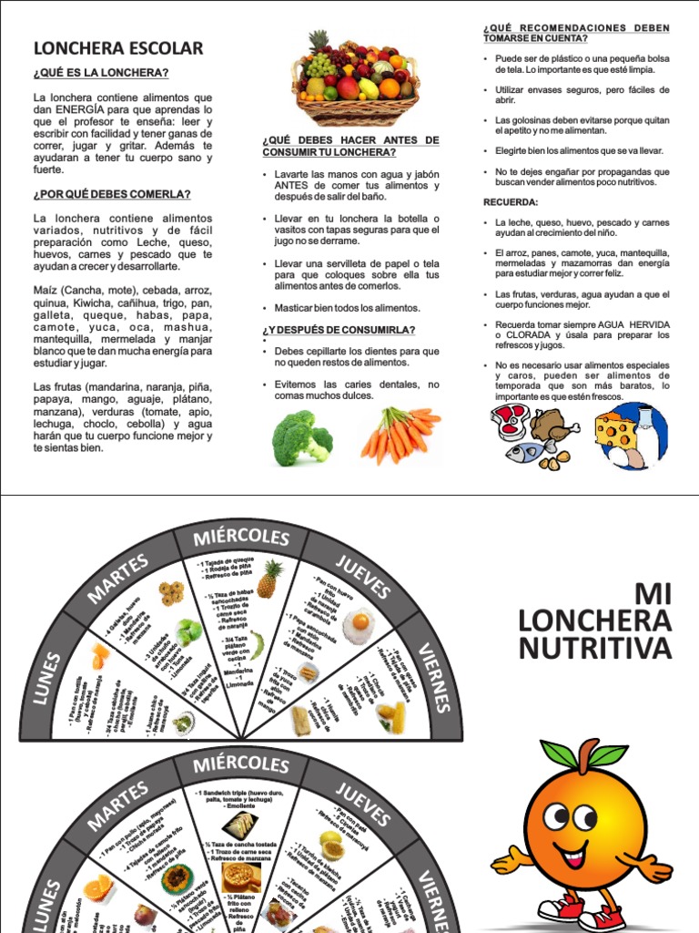 Triptico Lonchera Nutritiva | PDF